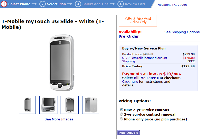 Pick Up The MyTouch Slide For $130 At Walmart