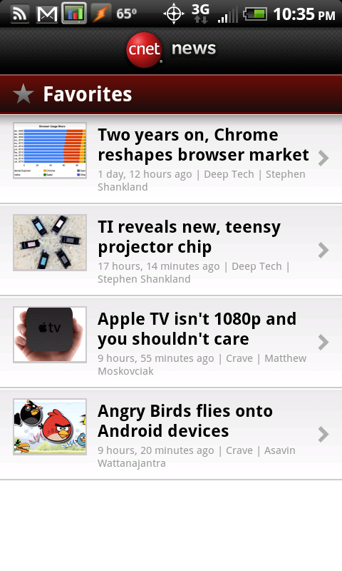 Official CNET News App Lands In The Android Market