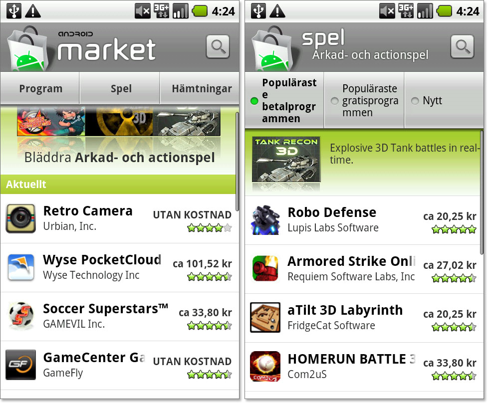 Android Market Now Shows Application Prices In Your Native Currency