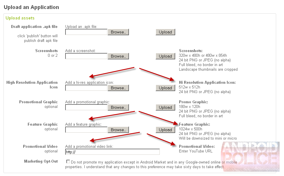[Updated] New Options In The Android Market App Publishing Interface ...