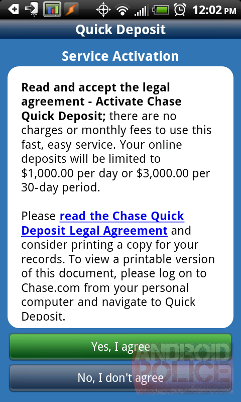 Official Chase Mobile Android App With Online Check Deposits Hits The ...