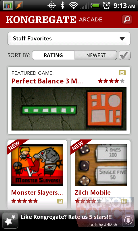 Updated: Kongregate Arcade Launches On Android With 300+ Flash-Based Games