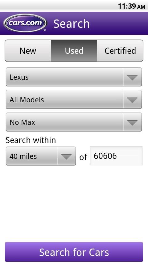Cars.com App Wheels Into The Android Market