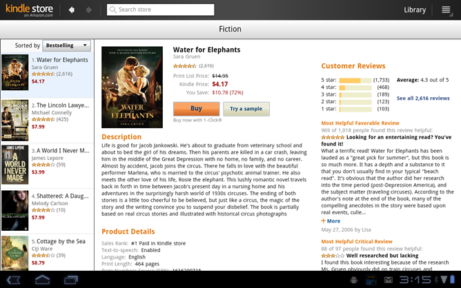 New Version Of Kindle App For Android Plays Nicer With Your Tablet