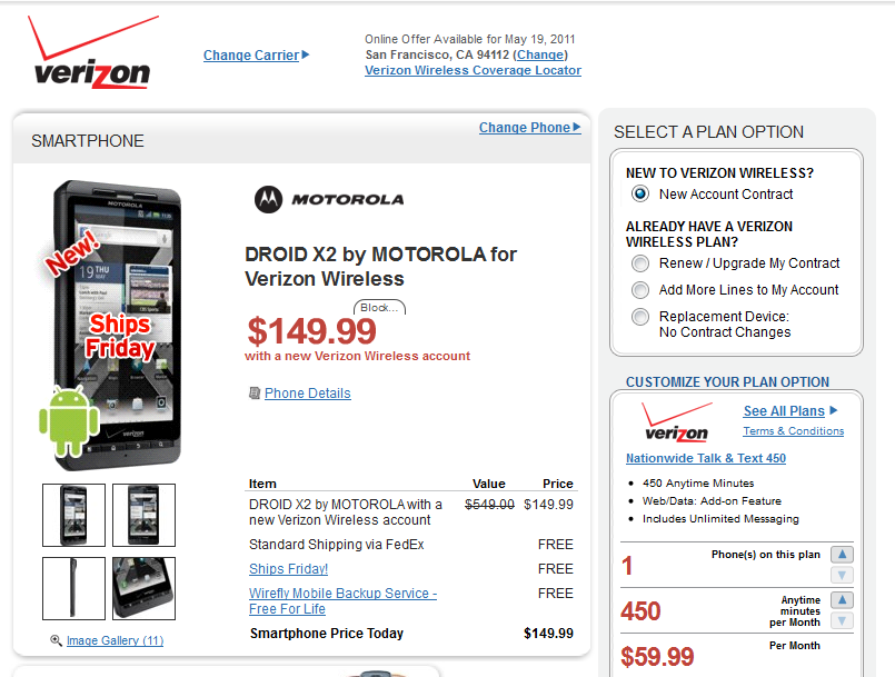 Motorola Droid X2, VZW's First Dual-Core Android Phone, Now Live At VZW ...