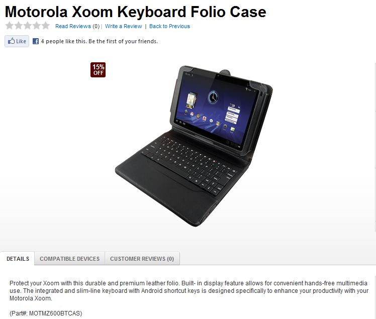 Motorola XOOM Folio Case With Built-In Keyboard Now Available, Will Set ...