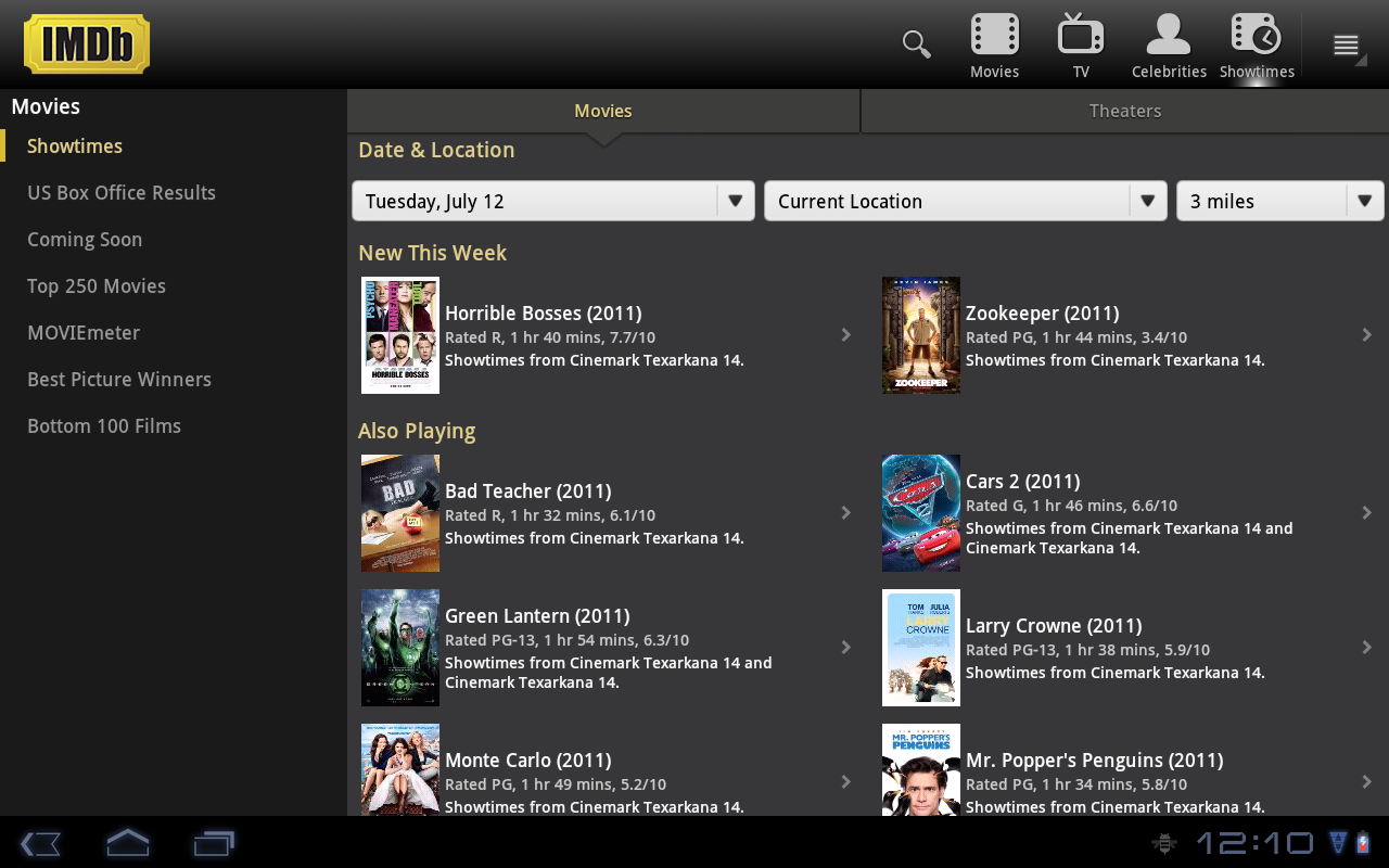 IMDb App Gets Update, Now Optimized For Honeycomb
