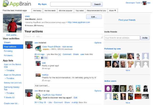 AppBrain Stream Brings Social App Discovery To Android