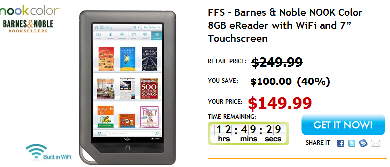 Deal Alert: Refurbished NOOK Color For Just $150 Shipped, Ends At Midnight