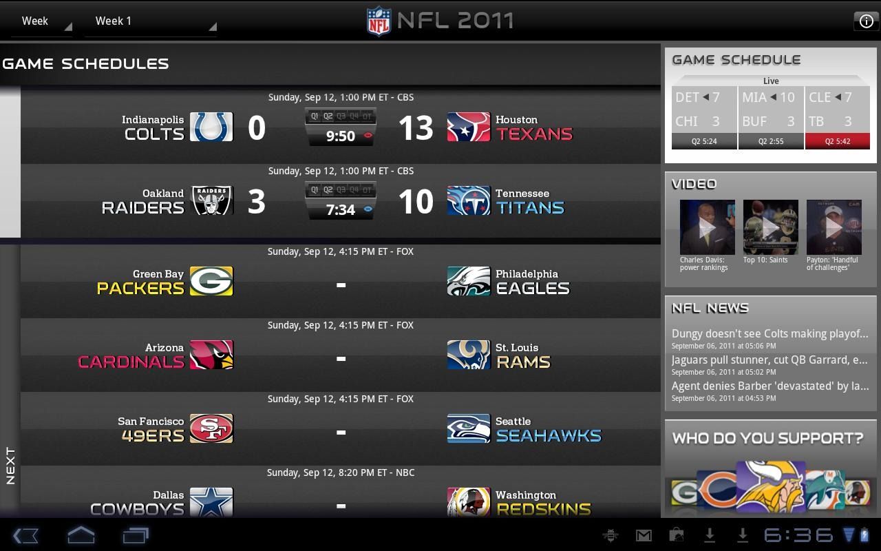 Official NFL App Comes To Honeycomb Tablets For The 2011 Season