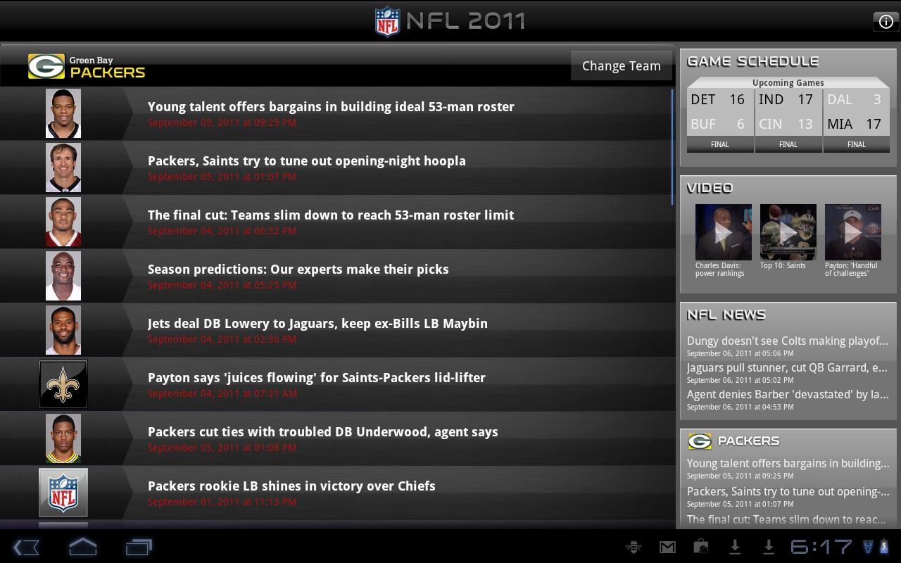 Official NFL App Comes To Honeycomb Tablets For The 2011 Season