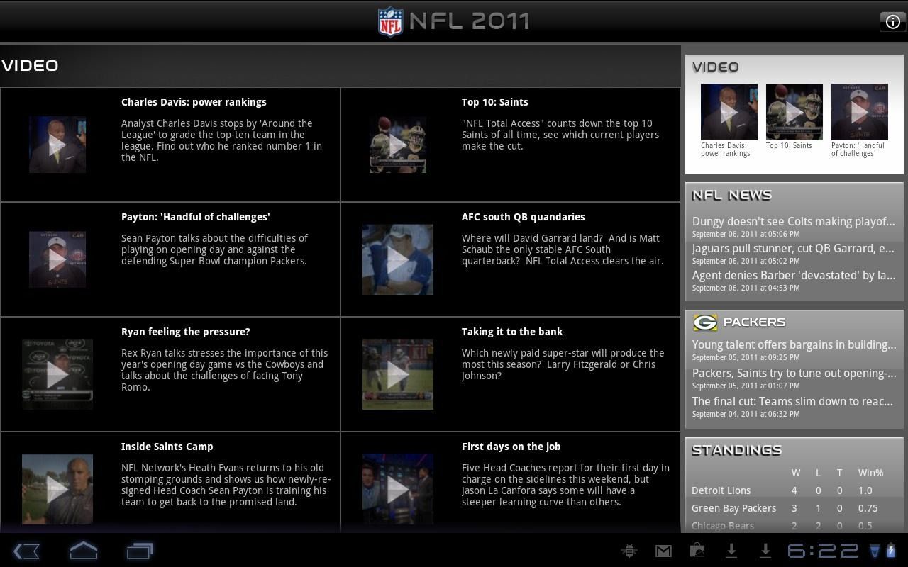 Official NFL App Comes To Honeycomb Tablets For The 2011 Season