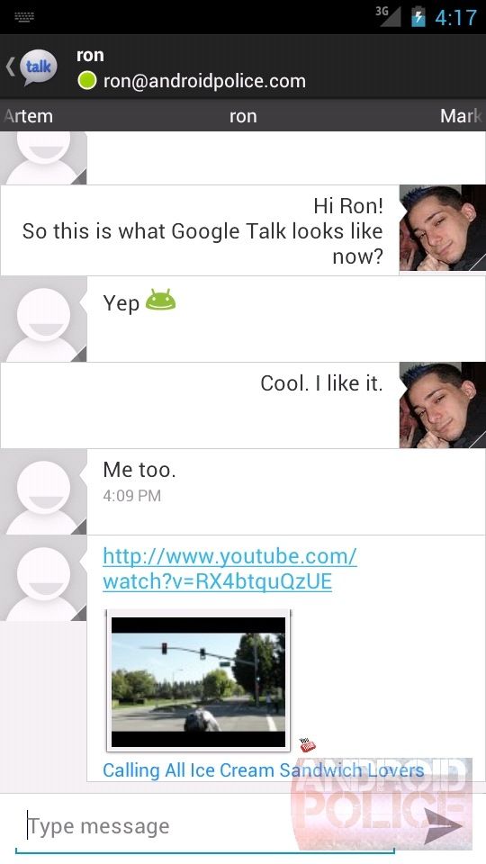 [Getting To Know Android 4.0, Part 2] Google Talk Gets A Facelift
