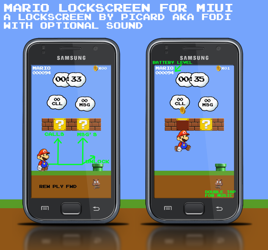 Interactive MIUI Mario Lockscreen Can Unlock Your Phone (But Not World 9)