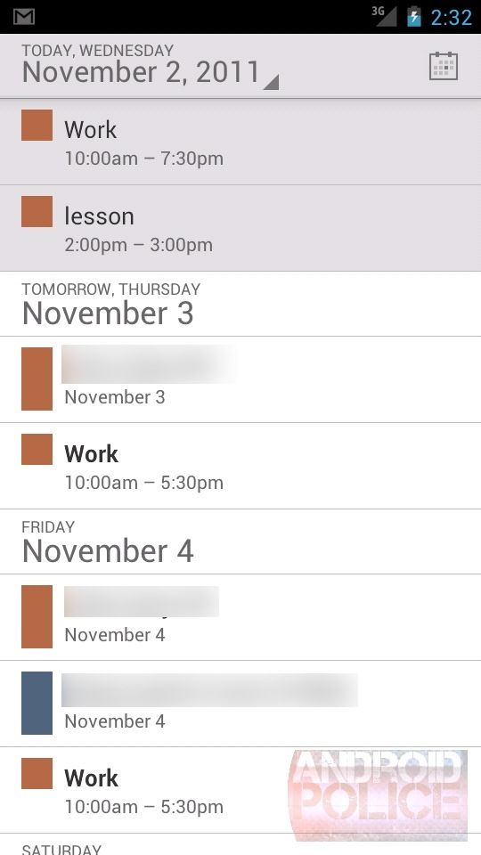 [Getting To Know Android 4.0, Part 4] Calendar's New Suit