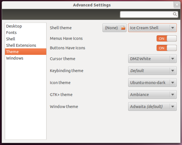 Make Your GNOME 3 (Linux) Desktop Look Like ICS With 'Ice Cream Shell'