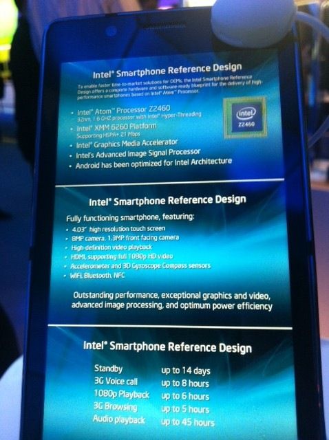 [CES 2012] Intel's New Medfield Smartphone Reference Design: It's What ...