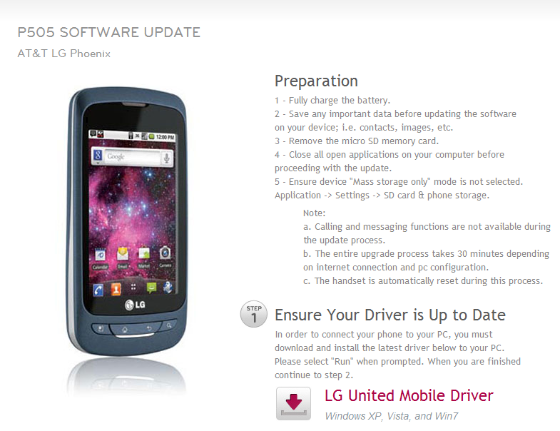 LG Phoenix On AT&T Finishes Its Long Flight With Froyo, Ready To Rise ...