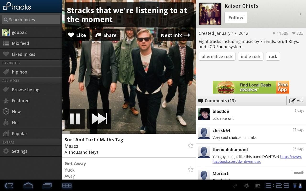 8Tracks Gets Updated With A New Tablet UI, Asks Turntable.fm Who?
