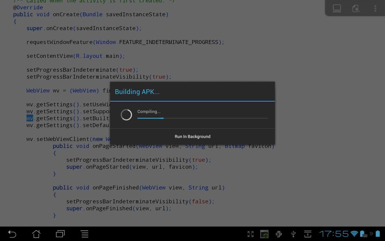 [new App] Impressive Aide Is An Ide That Lets You Write And Compile Android Apps On Your