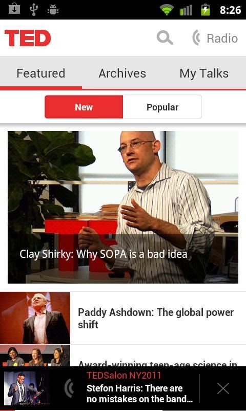 Official TED App Available For Android, Streams Video And Audio Talks ...