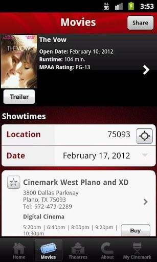 Cinemark Releases Official Android App For Theater Finding, Ticket ...