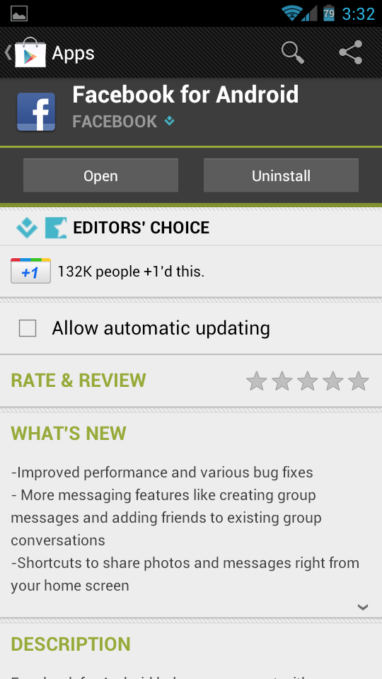 Facebook For Android App Updated To v1.9, Brings Performance ...