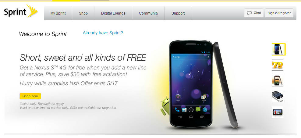 [Updated] Pssst, Sprint, That's Not A Nexus S 4G You Have On Your Front ...