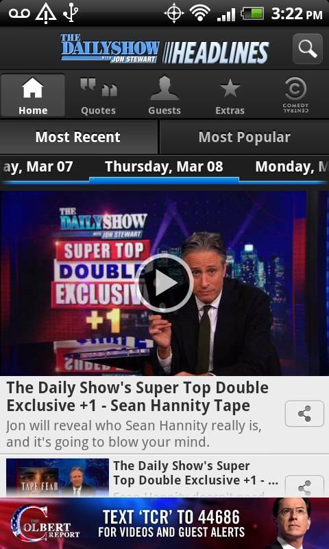 [New App] Official Daily Show Headlines App Hits The Play Store