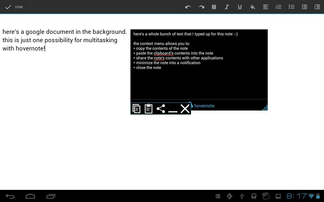 Hovernote Is A Floating Notepad To Add To Your Floating App Arsenal