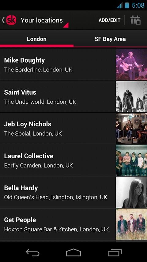 [New App] Songkick Comes To Android, Creates Concert Calendars Based On ...