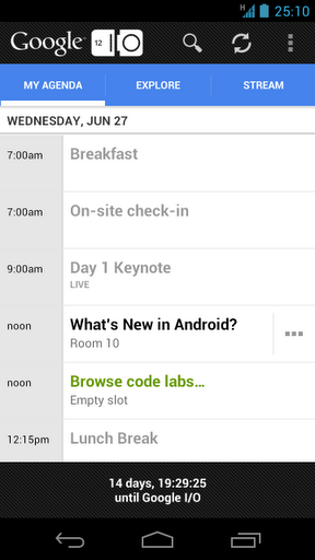 The Official Google I/O 2012 App Is Now In The Play Store