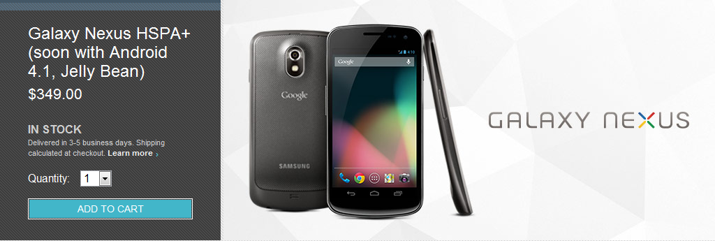 Galaxy Nexus Now "In Stock" In The Play Store, Order Returned To The ...
