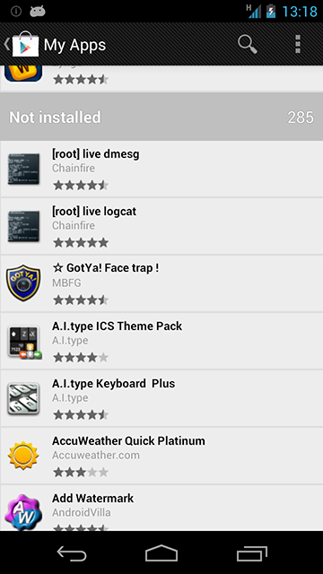 See All Your Purchased Android Apps In One Place With The Legacy Play Store