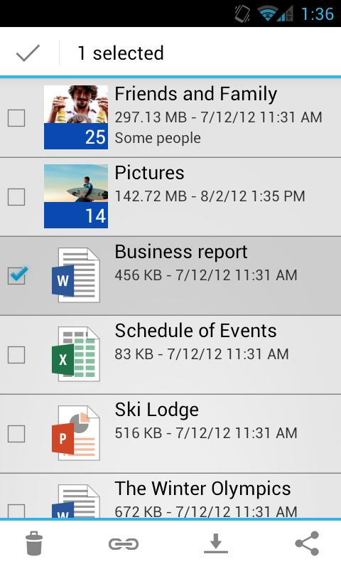 Official Microsoft SkyDrive App Now Available For Android