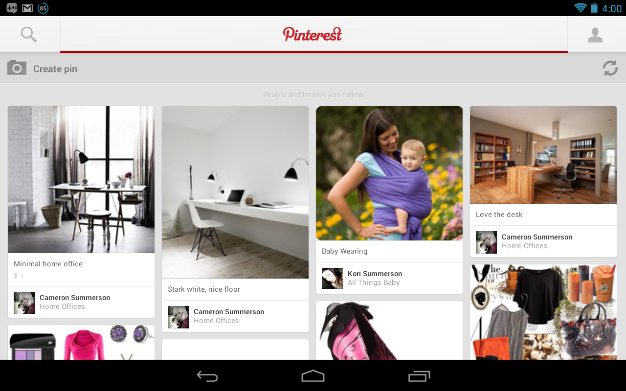 [Review] Pinterest For Android: A Perfectly Designed Android App (That ...