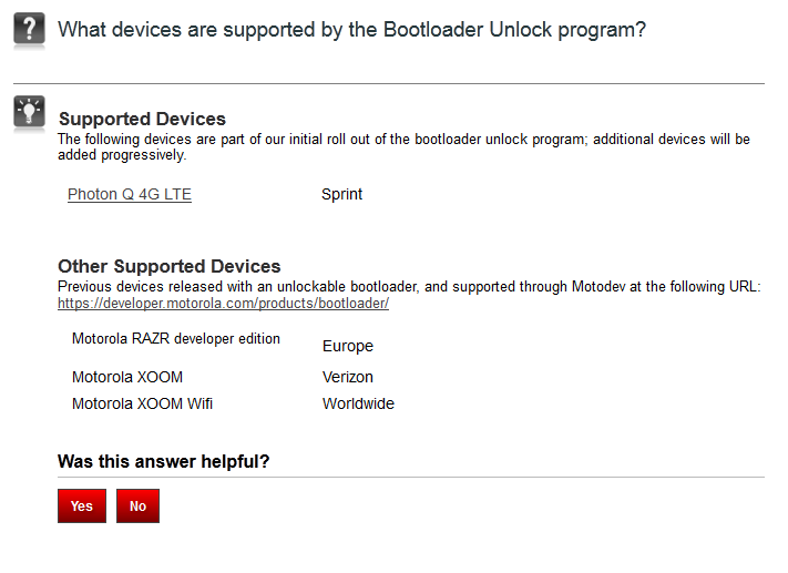 [updated Initial Device List] Motorola Finally Releases Bootloader