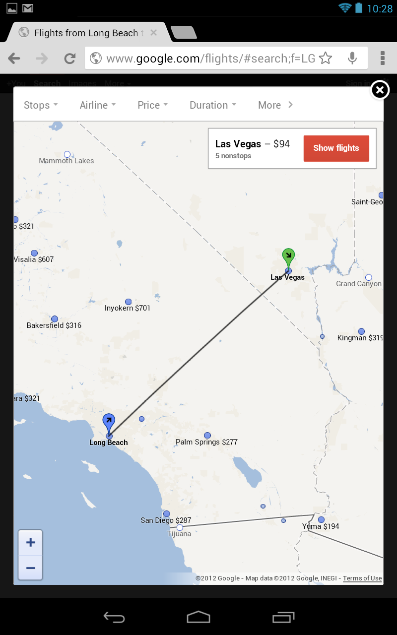 Google Unveils Flight Searches From The Browser For Tablets, And It's ...