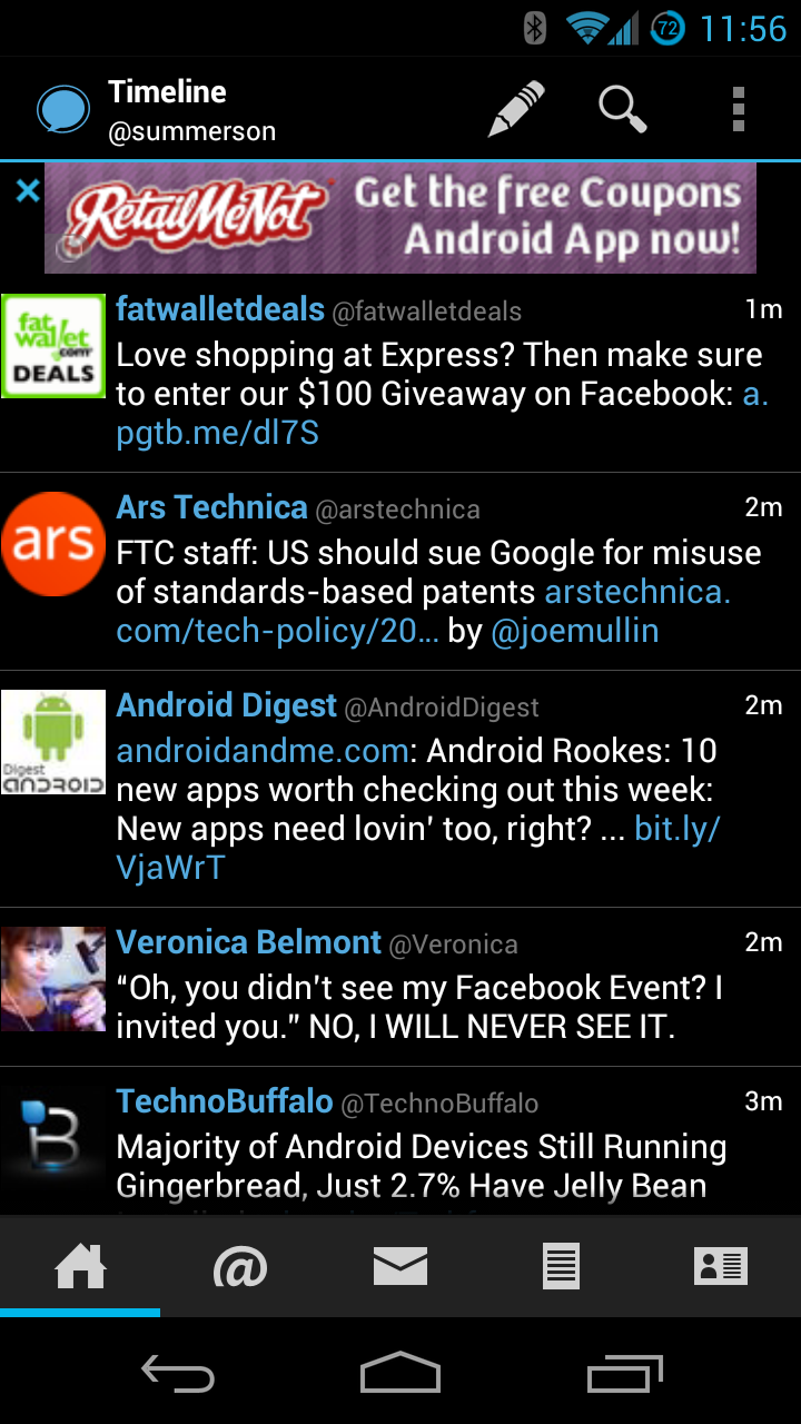 Echofon For Android Leaves Alpha, Beta 1 Available For Download With Support For Multiple Users ...