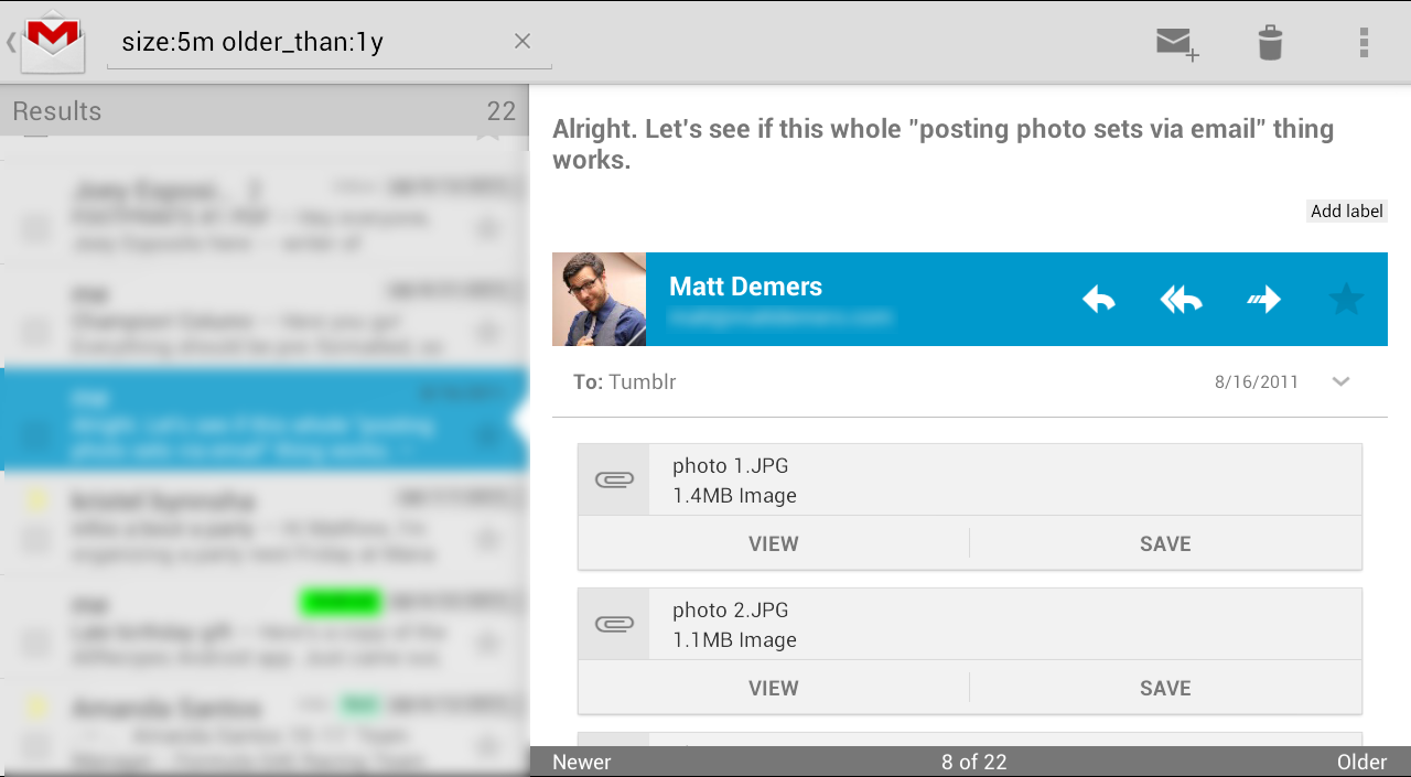 Gmail Advanced Search Options Expanded, Search By Size, New Date ...