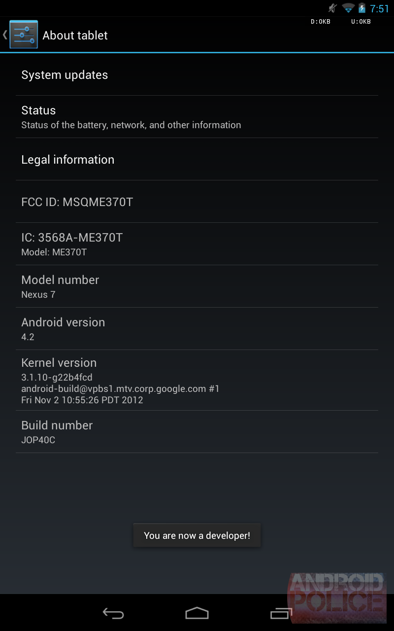 Reminder Tip: Developer Options Are Hidden In Android 4.2, Here's How ...