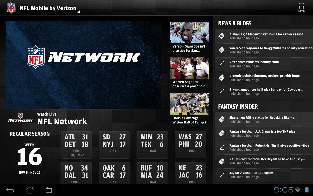 Verizon's NFL Mobile App Gets Slightly Less Terrible With Free Tablet ...