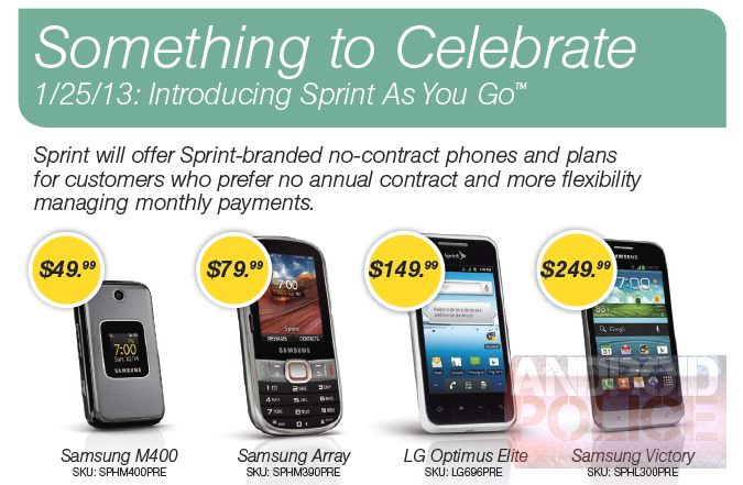 Sprint Will Begin Pay As You Go Service On January 25th, But Standard ...