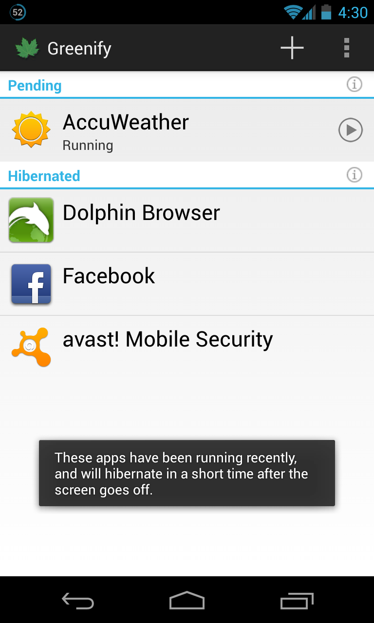 [New App] Greenify Keeps Rooted Devices Running Smoothly By Hibernating Specified Apps When They ...