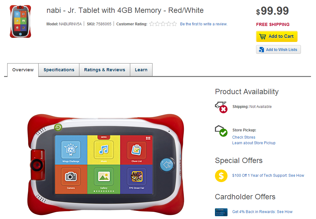 Fuhu Nabi Jr. And Nabi XD Both Available Now From BestBuy.com For $99 ...