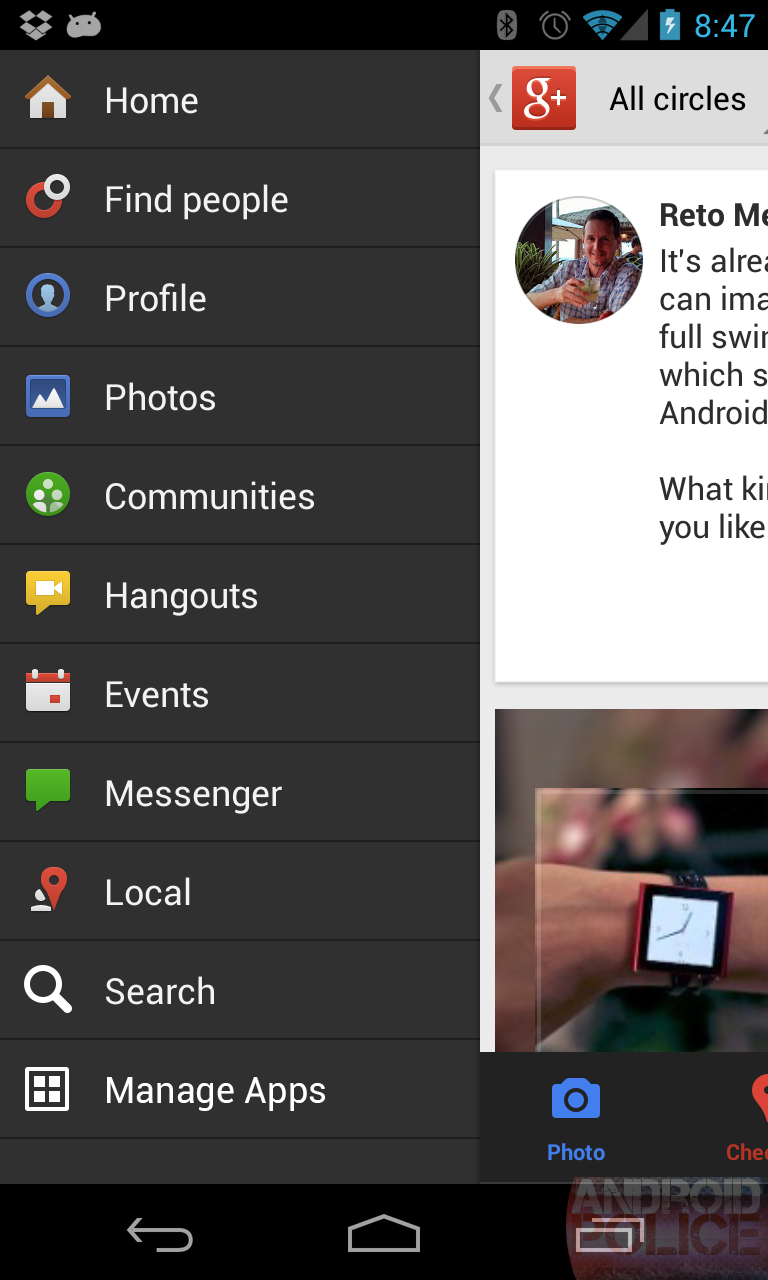[APK Teardown] Google+ 3.5.3 - An "Apps" Main Menu Icon? A "Manage Apps ...