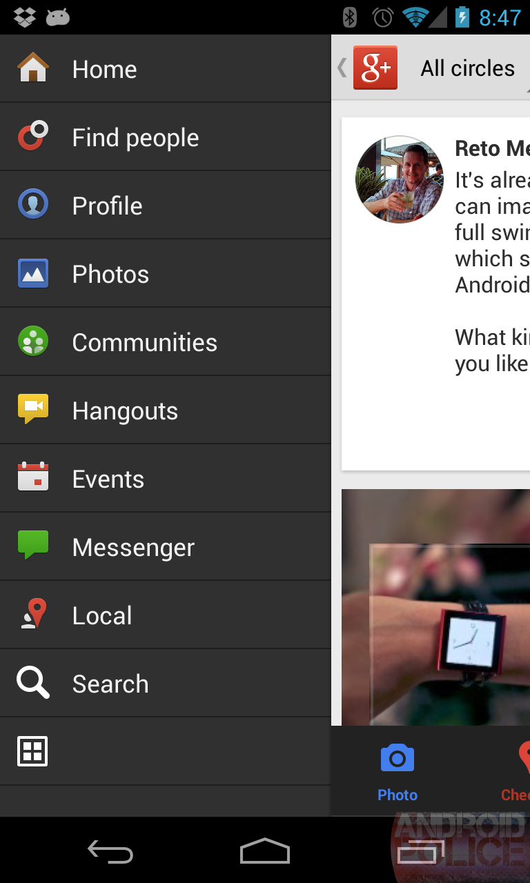 [APK Teardown] Google+ 3.5.3 - An "Apps" Main Menu Icon? A "Manage Apps ...