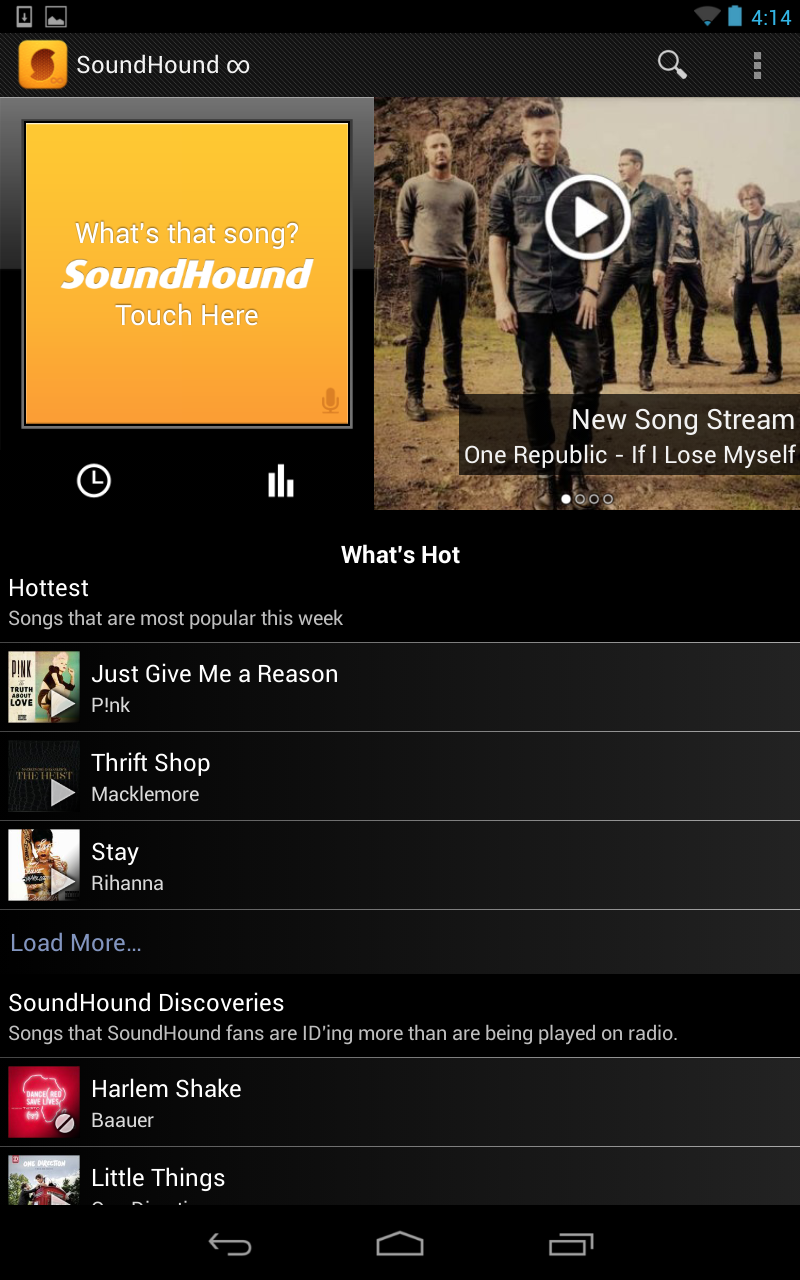 SoundHound Updated With A New Tablet Interface, All Hail Big Screens