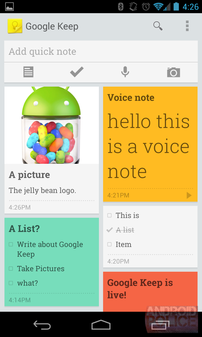 Hands-On With Google Keep For Android: Notes, Checklists, Voice Notes ...