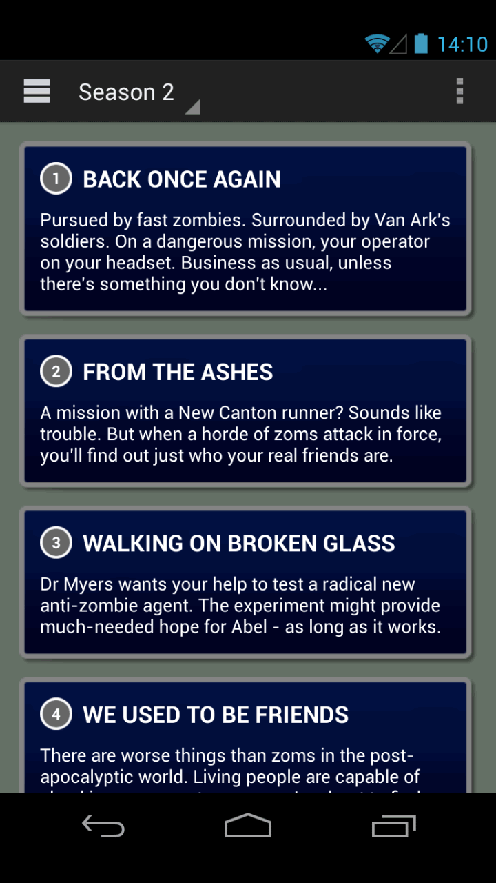 Zombies, Run! Launches Season 2, Time To Strap On Your Vibrams